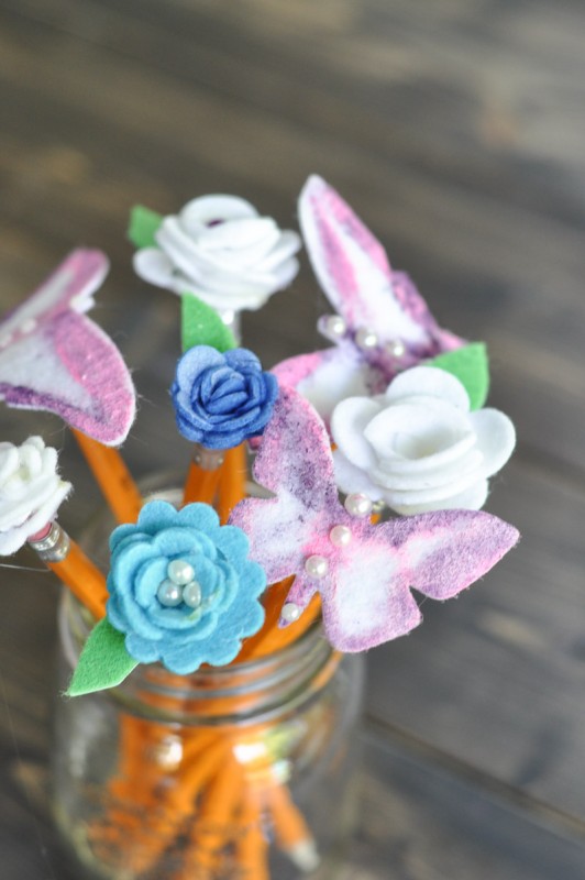 A Flower-Pencil Arrangement for Back to School - Suburble