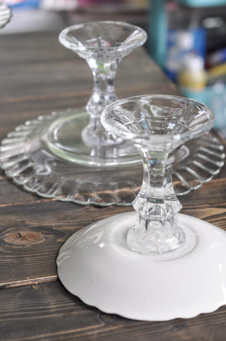 DIY Cakestands Using Vintage Plates - Suburble