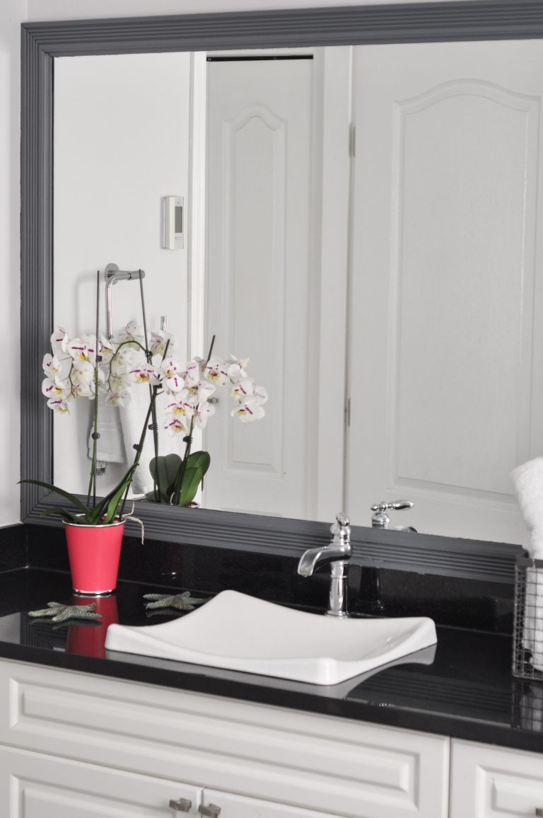 It's All In The Prep: Easily Painting Trim Around A Mirror - Suburble