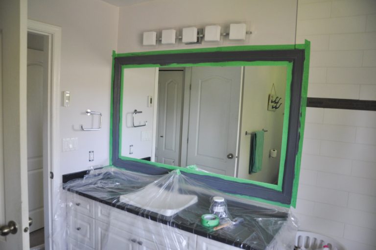 It's All In The Prep: Easily Painting Trim Around A Mirror - Suburble